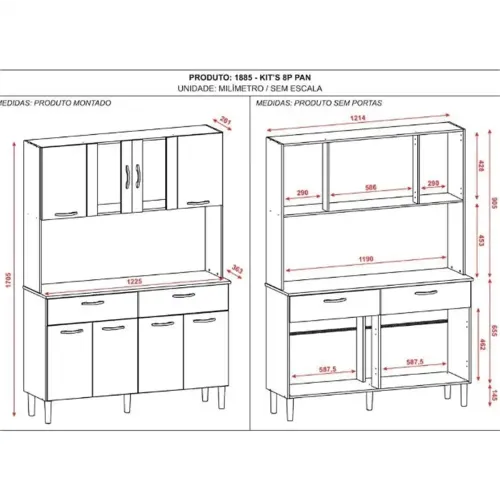 KITS PARANA KIT 8 PORTAS PAN FREIJOSUPREMO